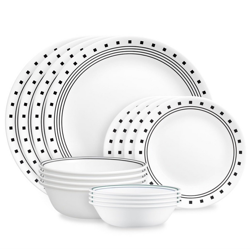 Corelle® City Block 16 Piece Dinner Set – Global Kitchen Brands ...