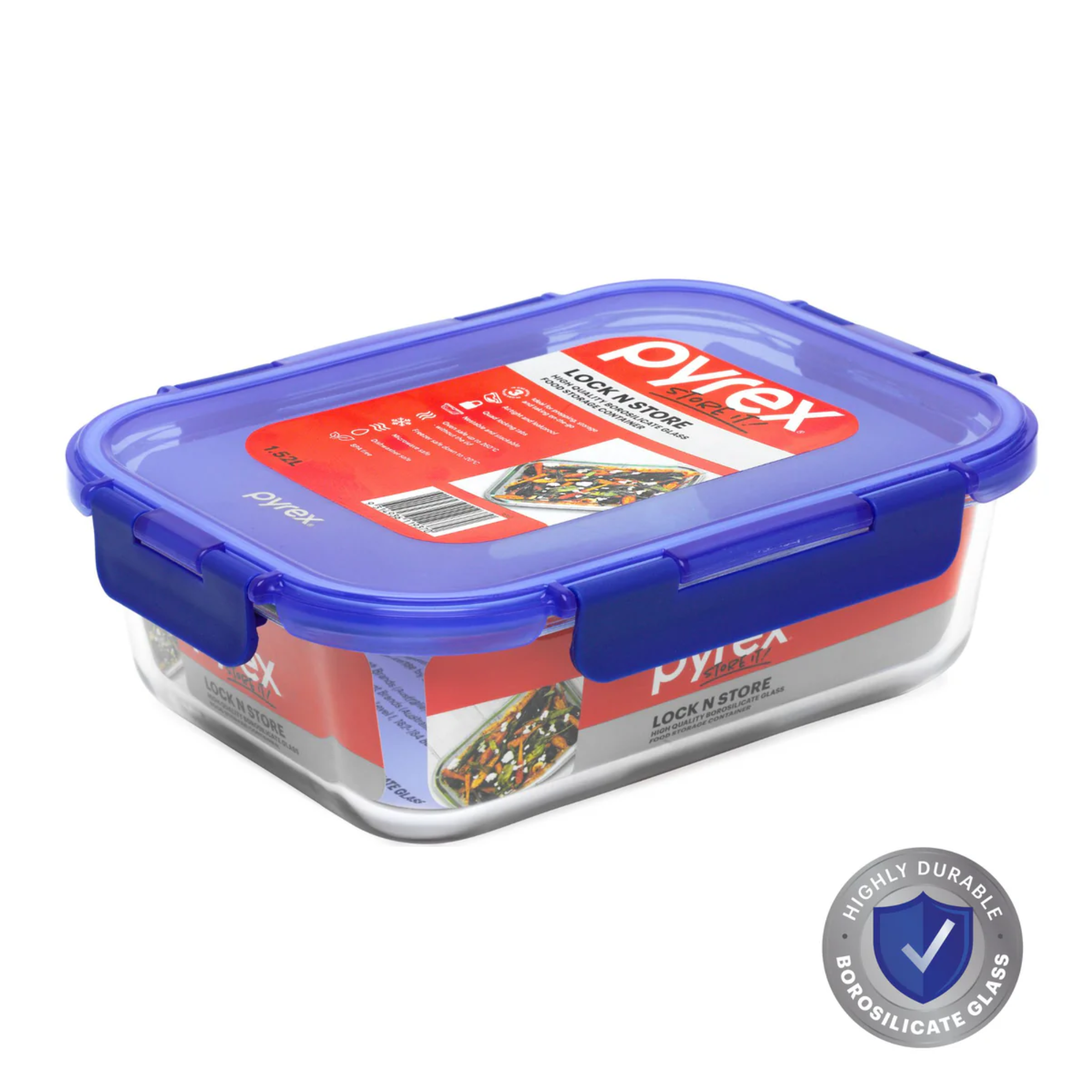 Pyrex® Lock N Store 1.5L Rectangle Storage – Global Kitchen Brands ...