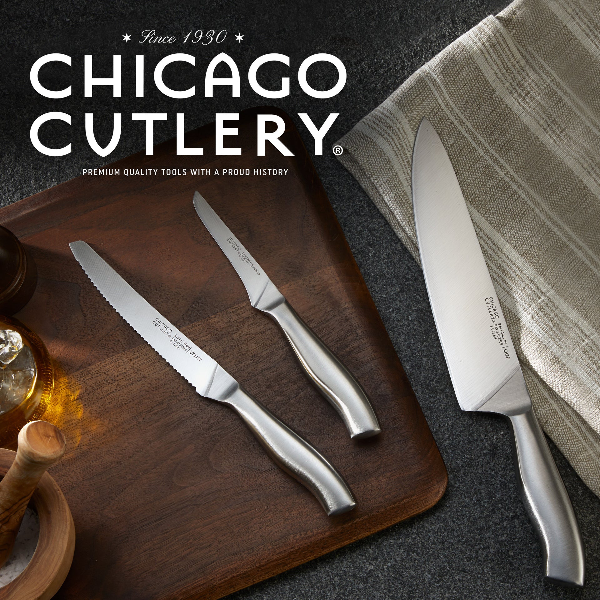 Chicago Cutlery® Insignia Steel 3 Piece Set – Global Kitchen Brands ...