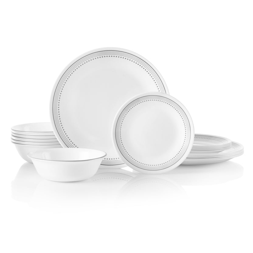 Corelle® Mystic Gray 18 Piece Dinner Set – Global Kitchen Brands ...
