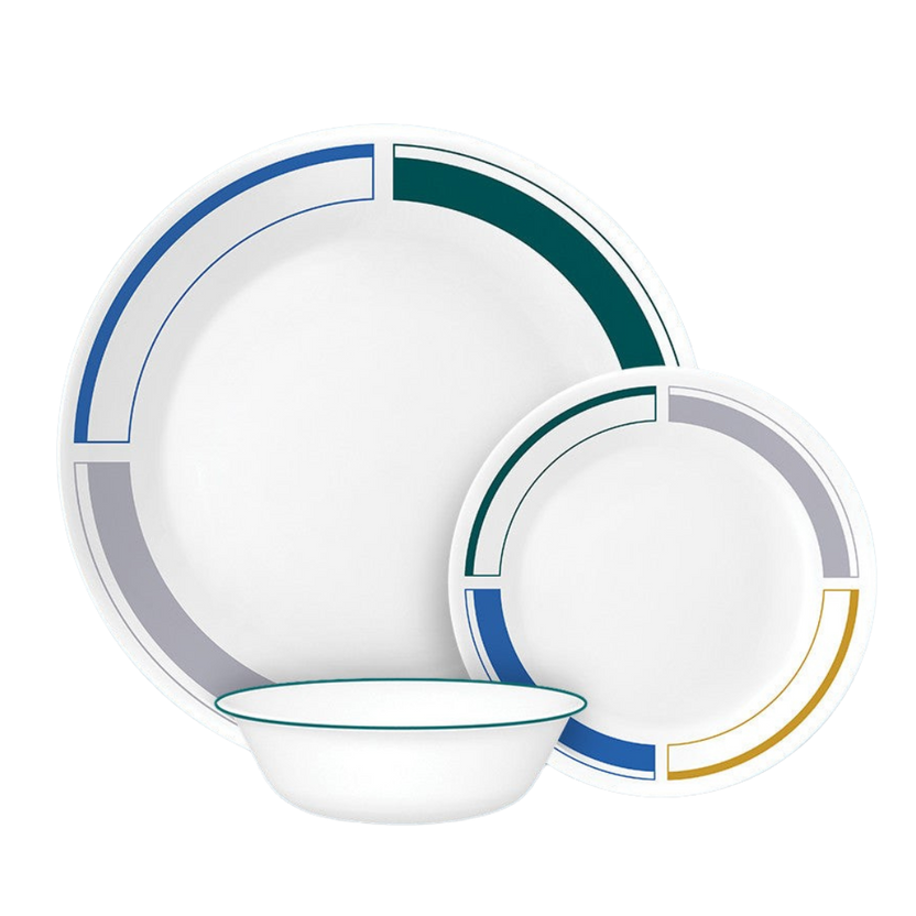 Corelle® Color Block 12 Piece Dinner Set – Global Kitchen Brands ...