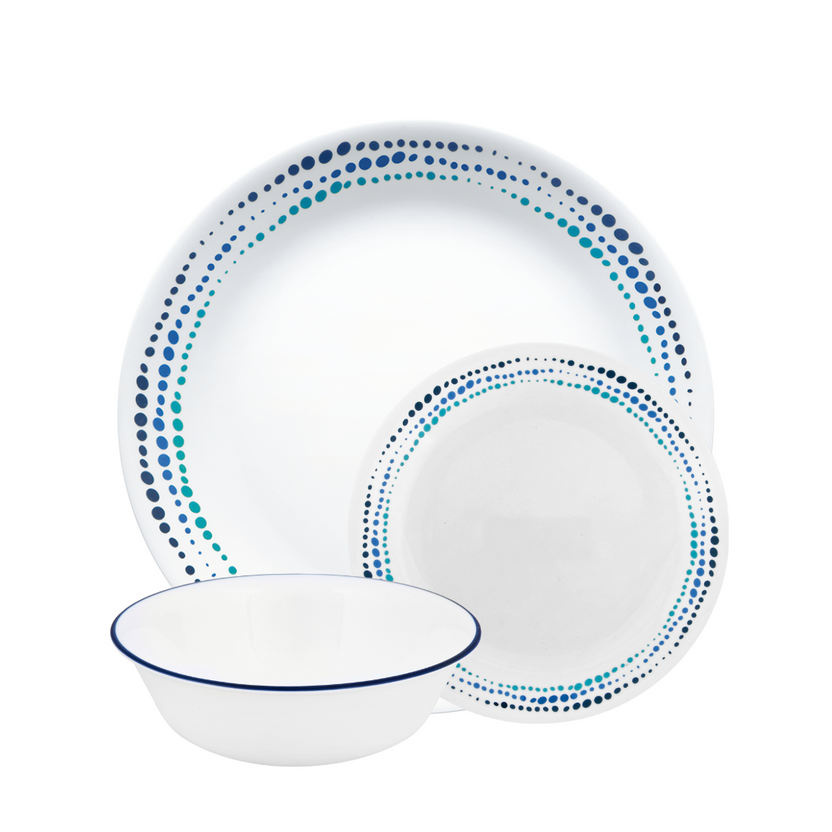 Corelle® Ocean Blues 18 Piece Dinner Set – Global Kitchen Brands ...