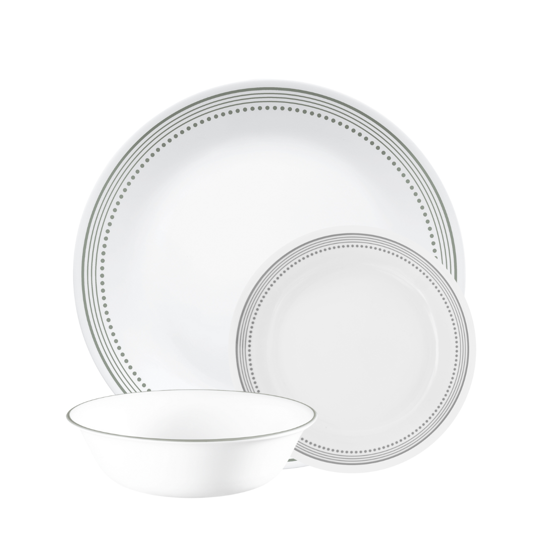 Corelle® Mystic Gray 18 Piece Dinner Set – Global Kitchen Brands ...
