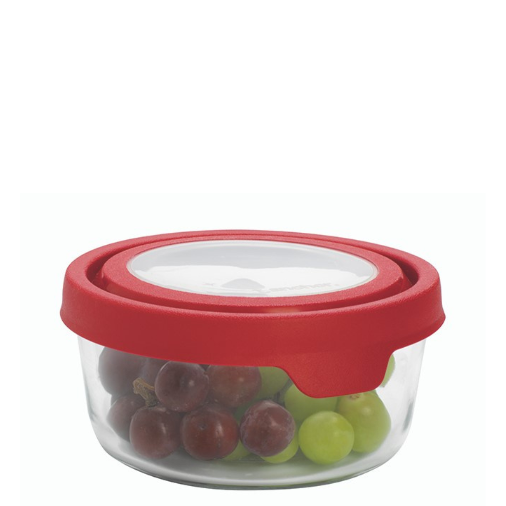 Anchor Hocking® TrueSeal™ Storage Round 4 cup w/Cherry Lid – Global ...
