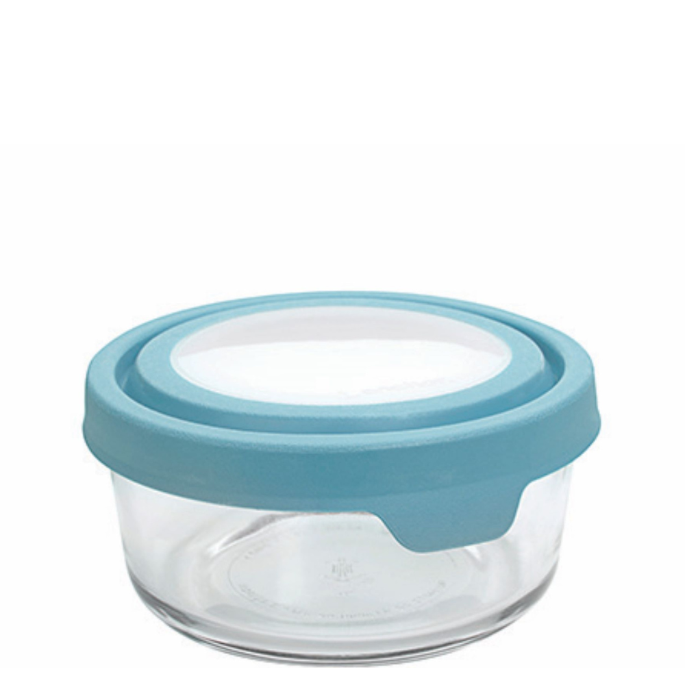 Clearance Anchor Hocking® TrueSeal™ Storage Round 4 Cup w/Blue Lid ...