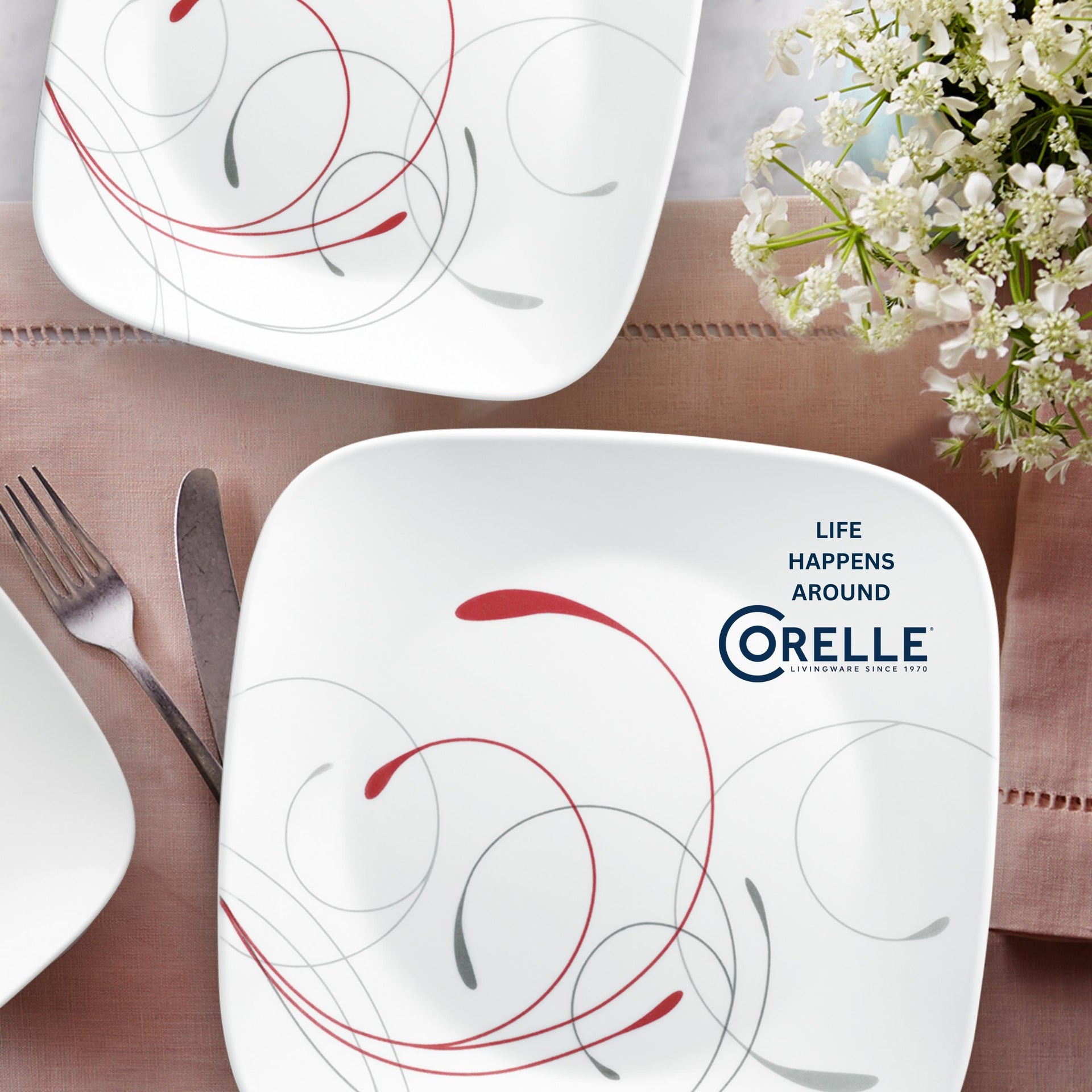Corelle® Square Splendor 12 Piece Dinner Set – Global Kitchen Brands ...