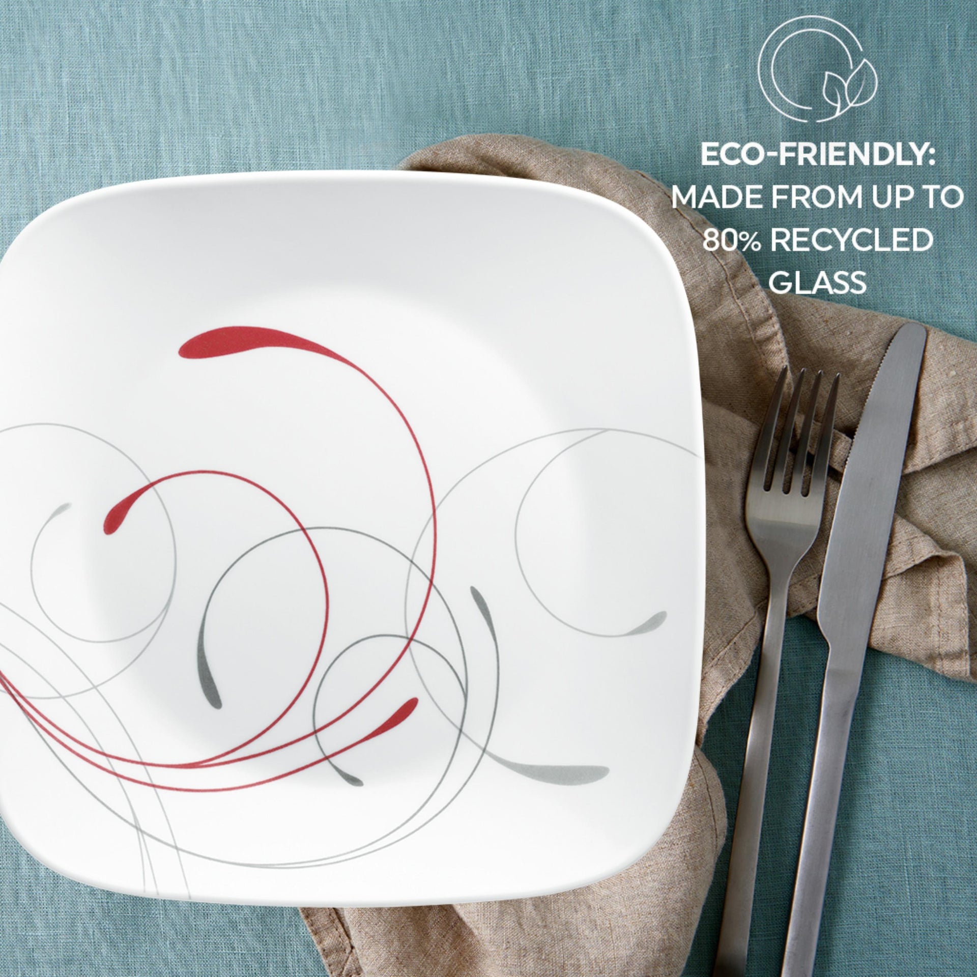 Corelle® Square Splendor 12 Piece Dinner Set – Global Kitchen Brands ...