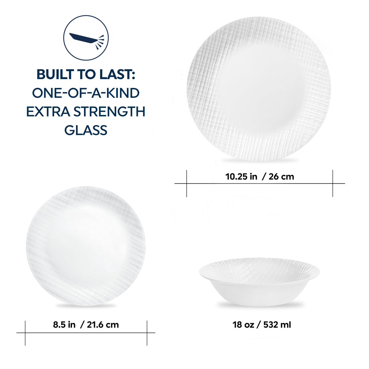 Corelle® Linen Weave 12 Piece Dinner Set – Global Kitchen Brands ...