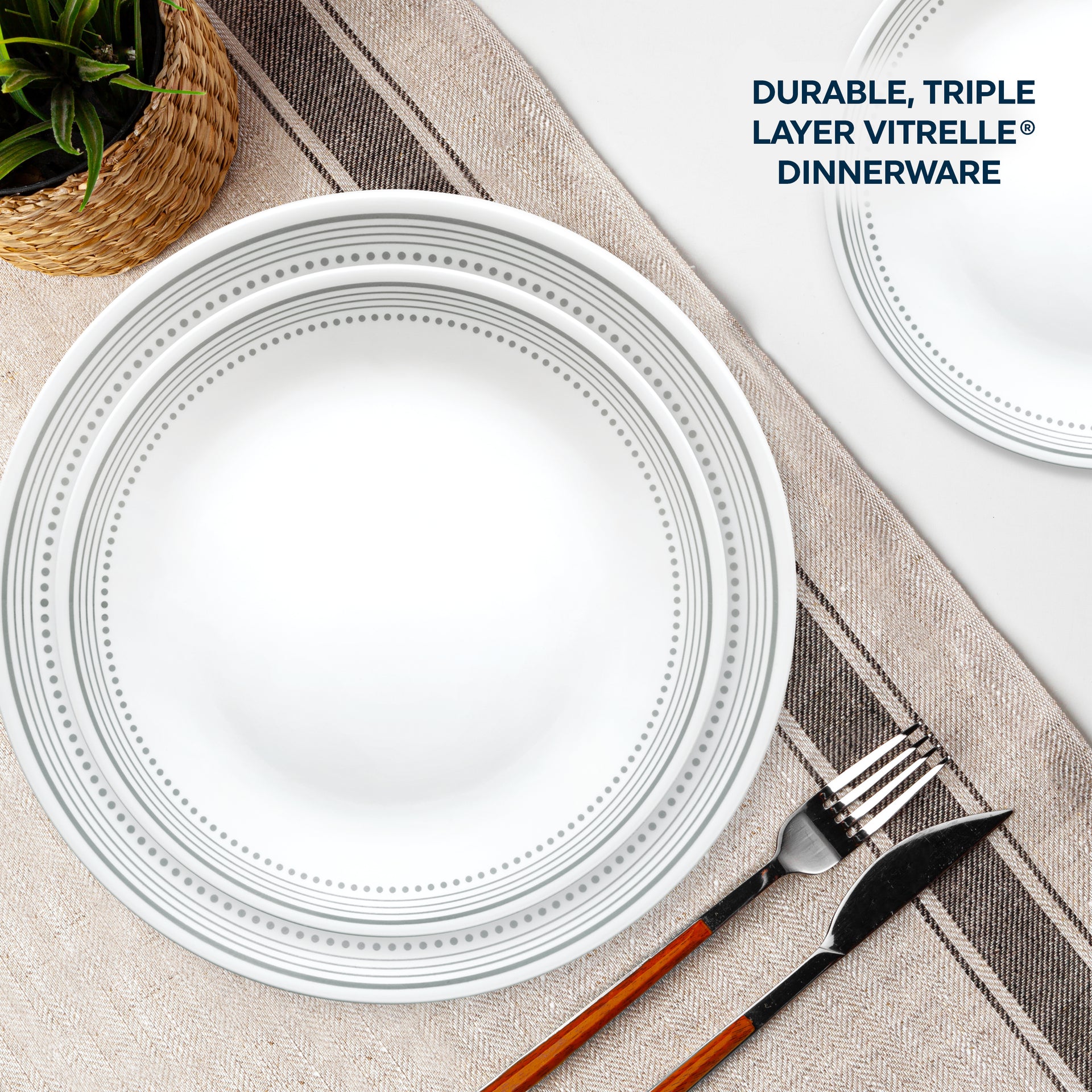 Corelle® Mystic Gray 12 Piece Dinner Set – Global Kitchen Brands ...