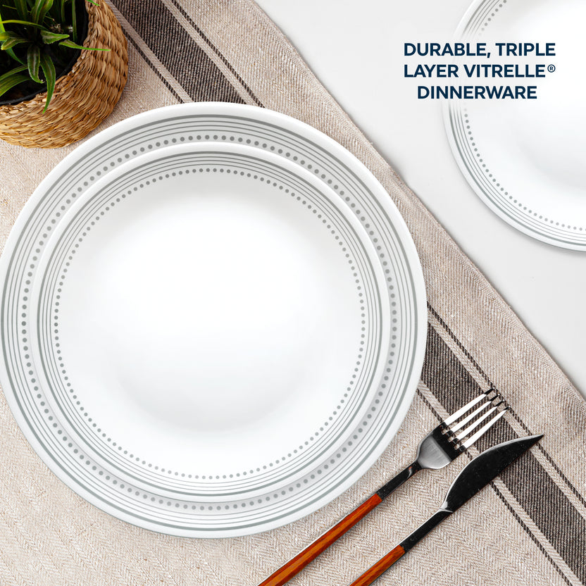 Corelle® Mystic Gray 12 Piece Dinner Set – Global Kitchen Brands ...