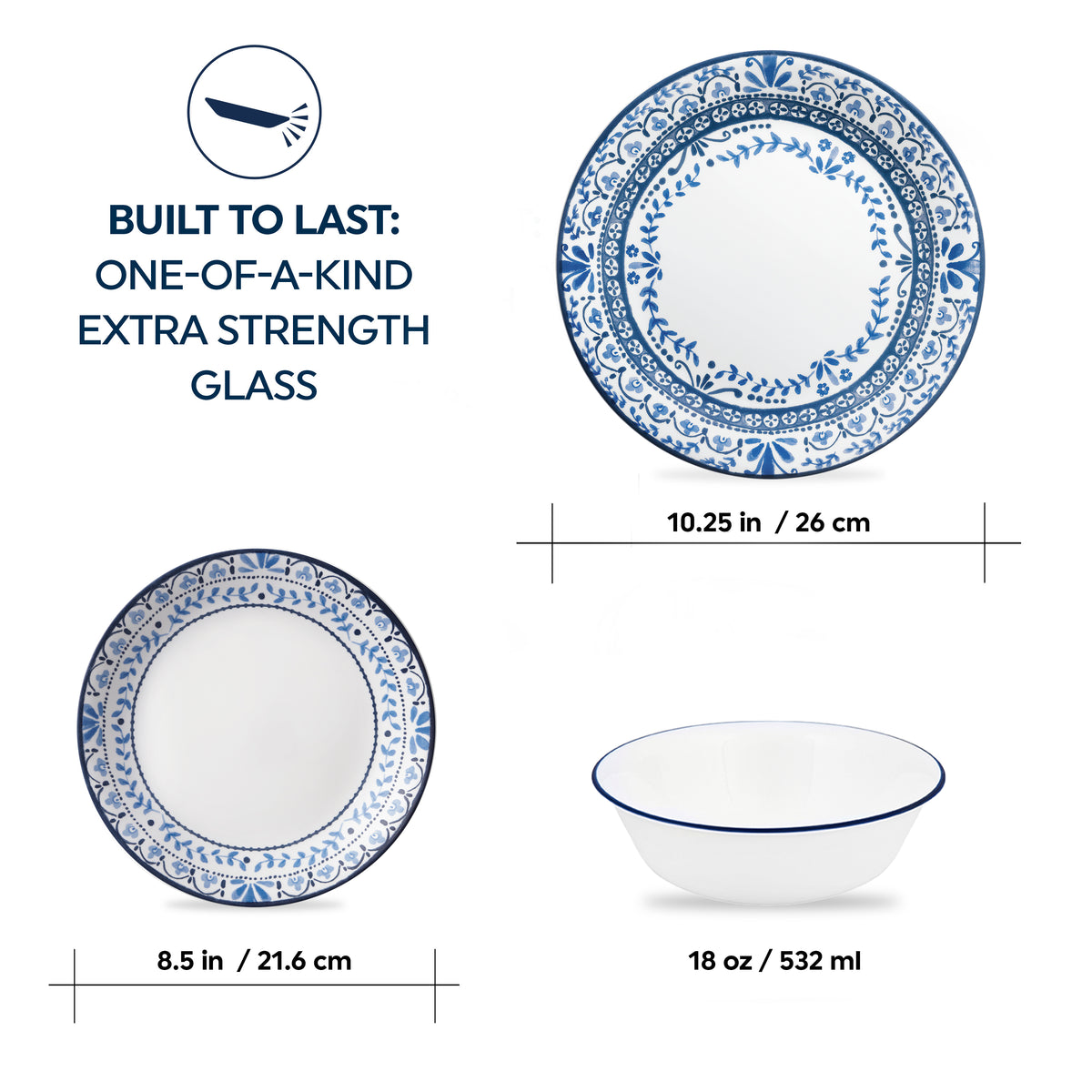 Corelle® Portofino 12 Piece Dinner Set – Global Kitchen Brands ...