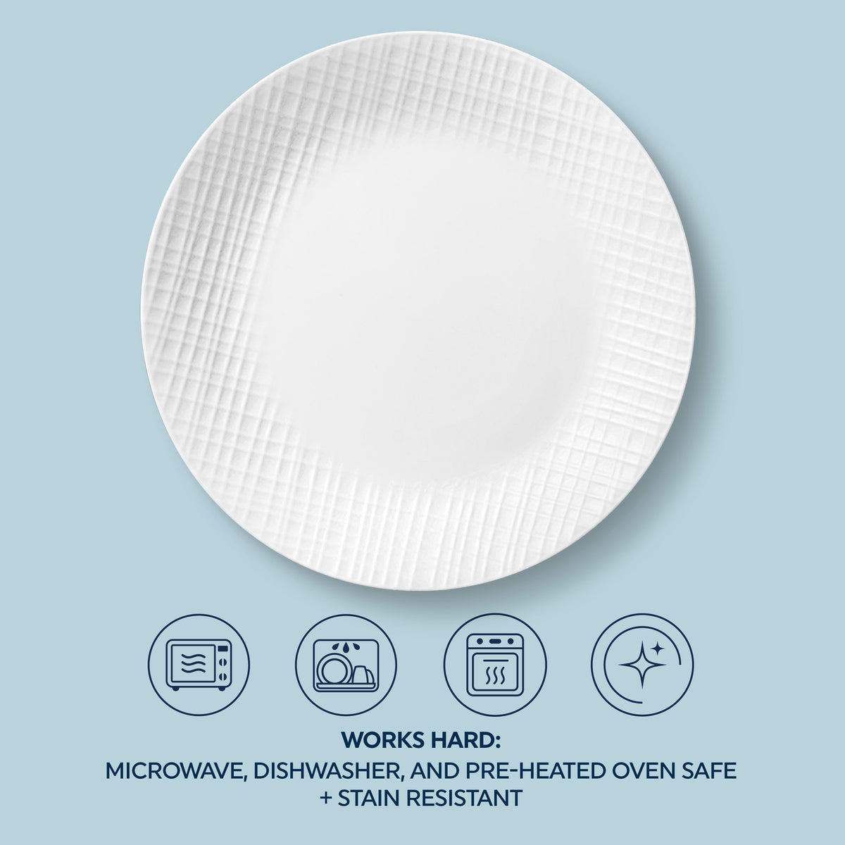 Corelle® Linen Weave 12 Piece Dinner Set – Global Kitchen Brands ...