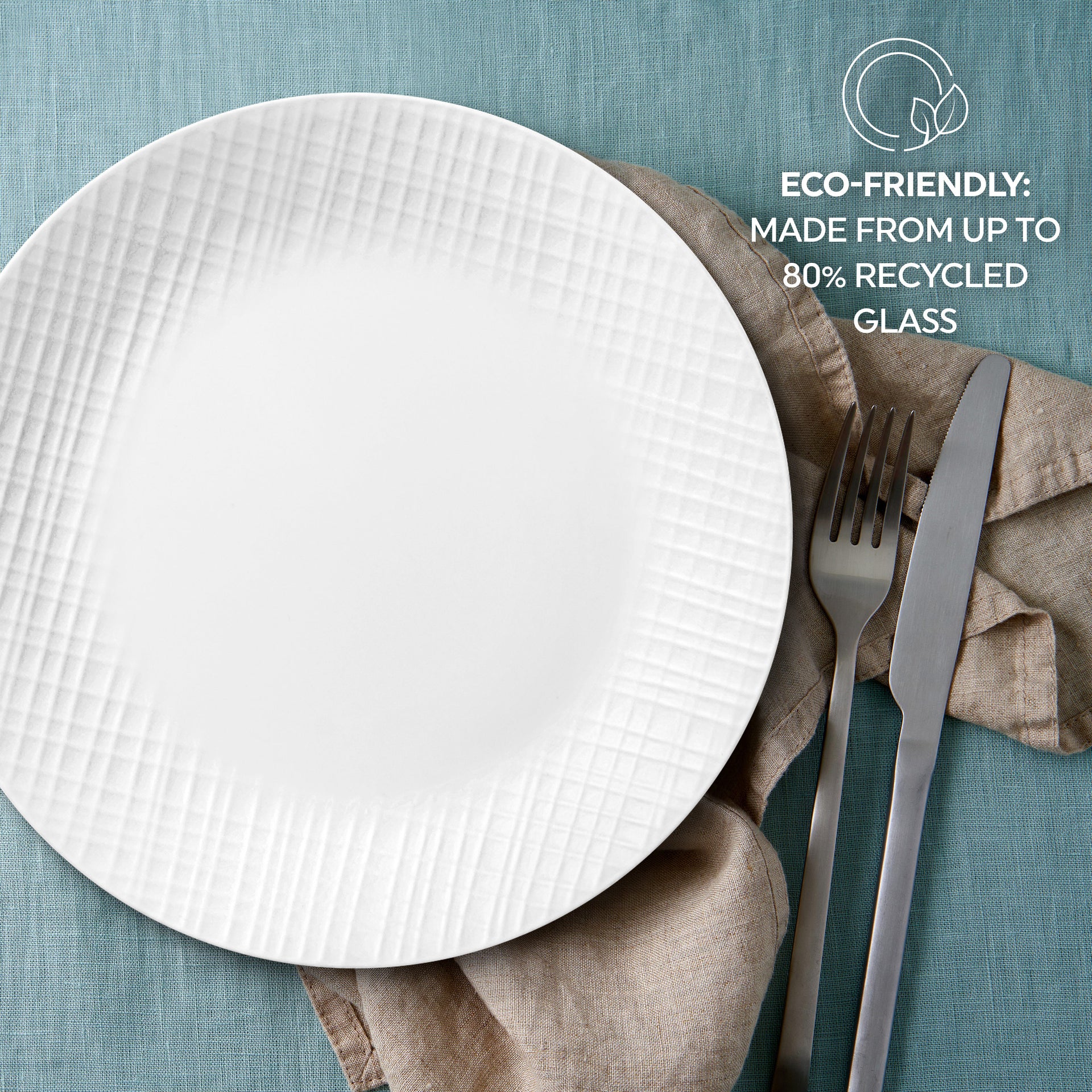 Corelle® Linen Weave 12 Piece Dinner Set – Global Kitchen Brands ...