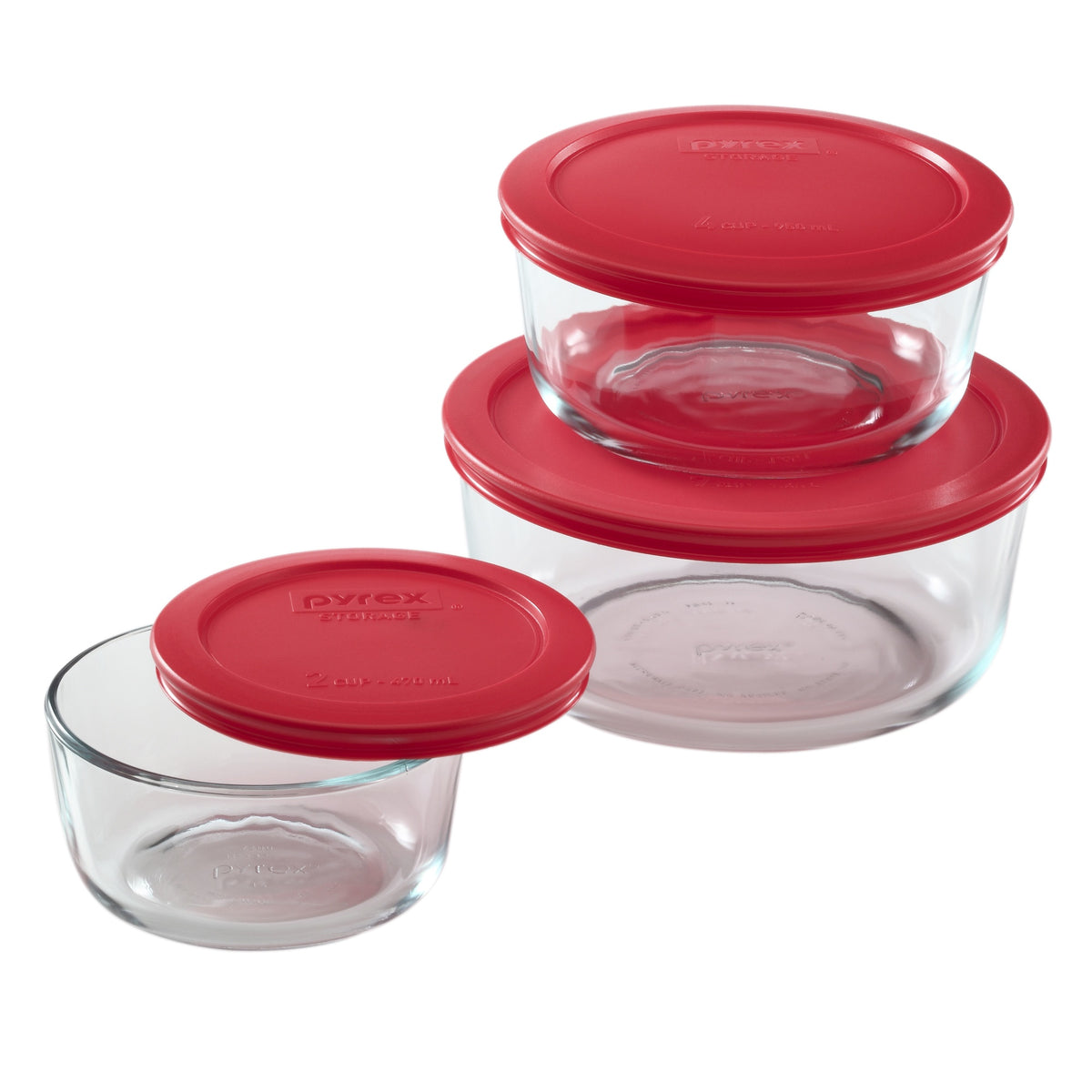 Pyrex SS 6 Piece Round Set (Red Lids) – Global Kitchen Brands Australia ...