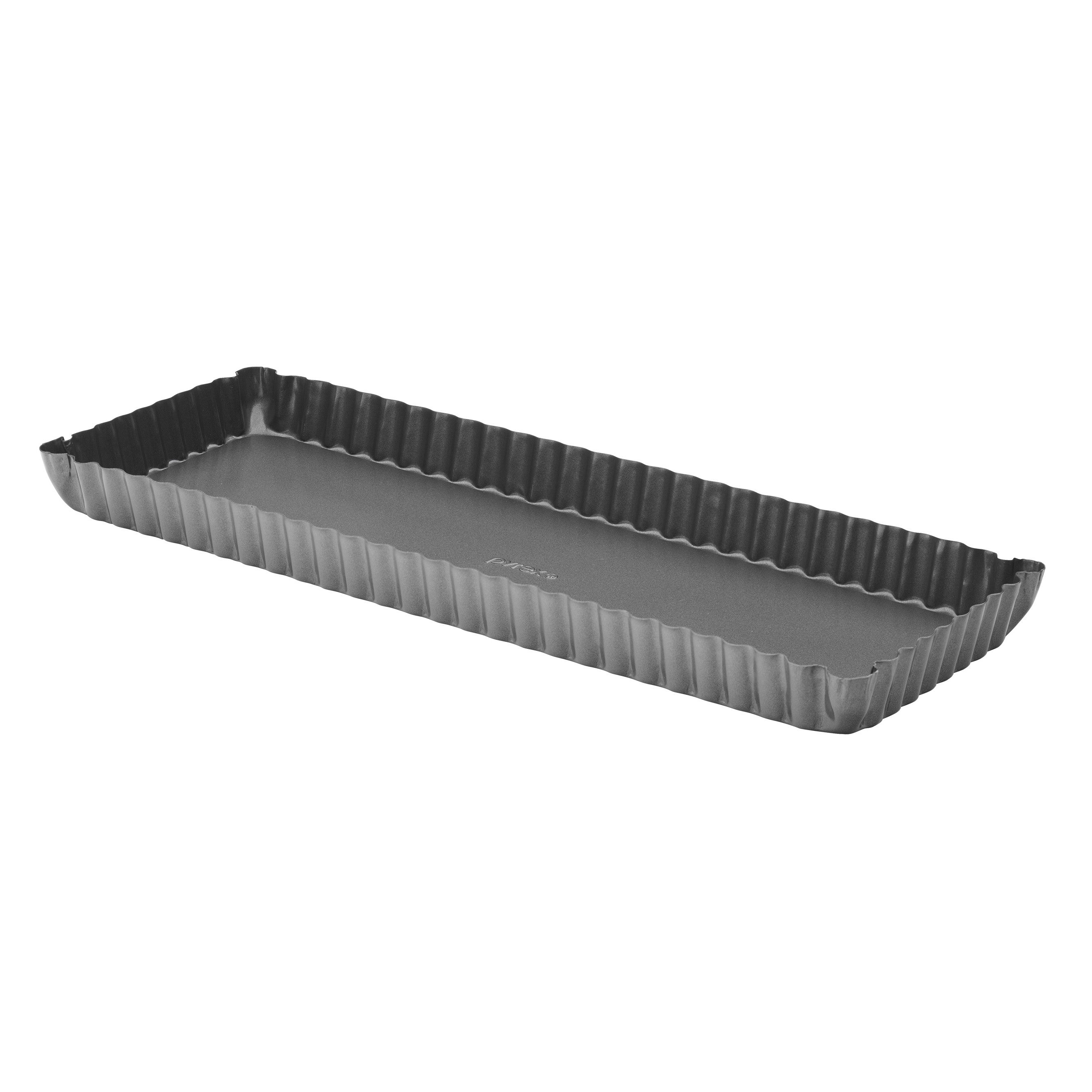 Pyrex Platinum Loose Base Rectangular Quiche Pan – Global Kitchen ...